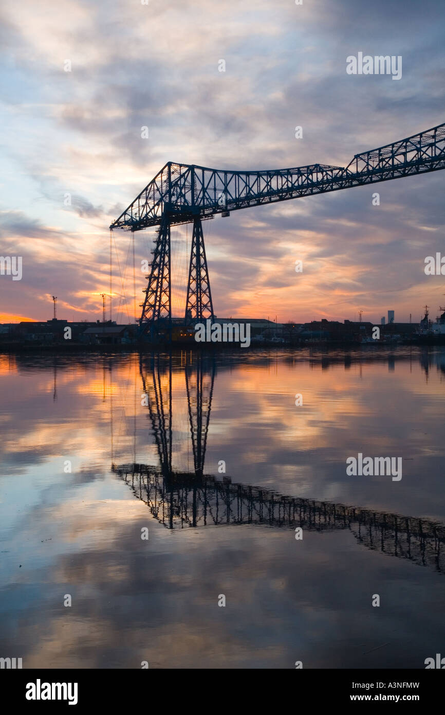 Tees Transporter Bridge, or the Middlesbrough Transporter aerial ...