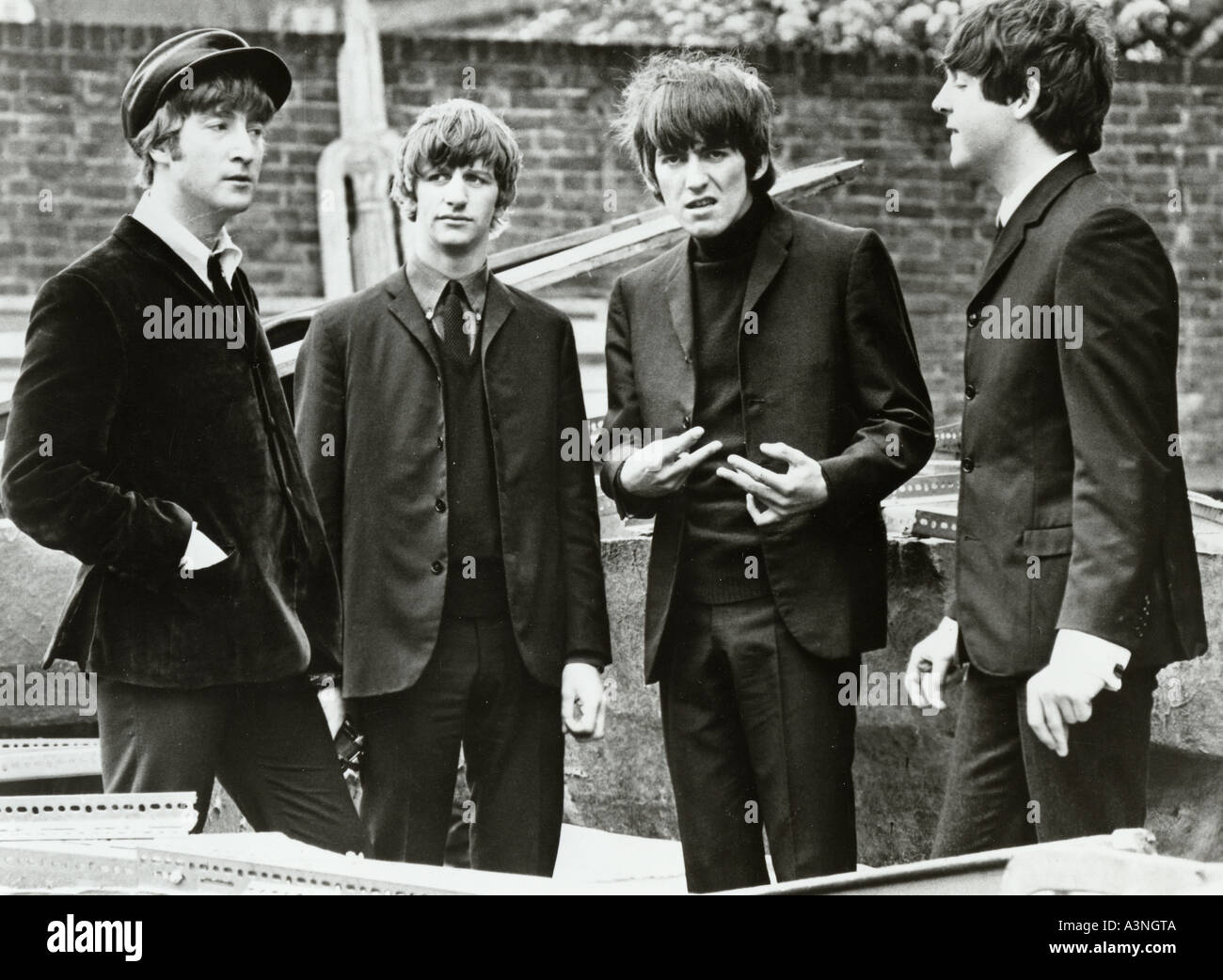 BEATLES scene from 1964 United Artists film A HARD DAY S NIGHT Stock ...