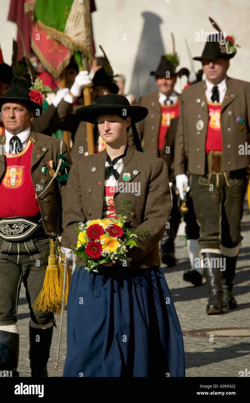 Traditional costumes Hall in Tirol Austria Stock Photo - Alamy