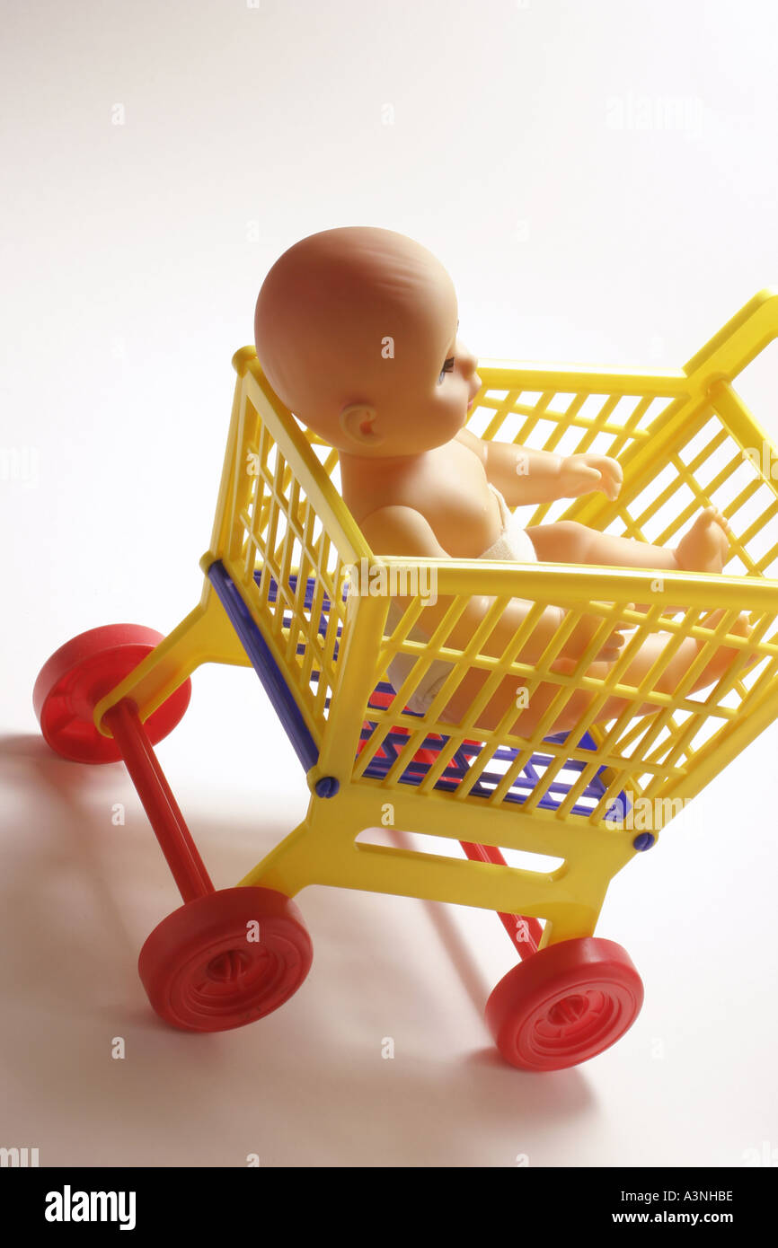 Doll shopping trolley hi-res stock photography and images - Alamy