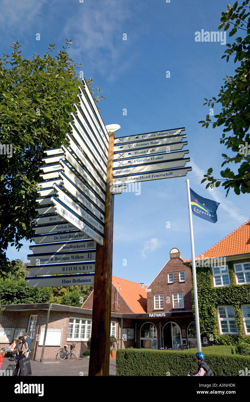 Signpost / Langeoog Stock Photo - Alamy