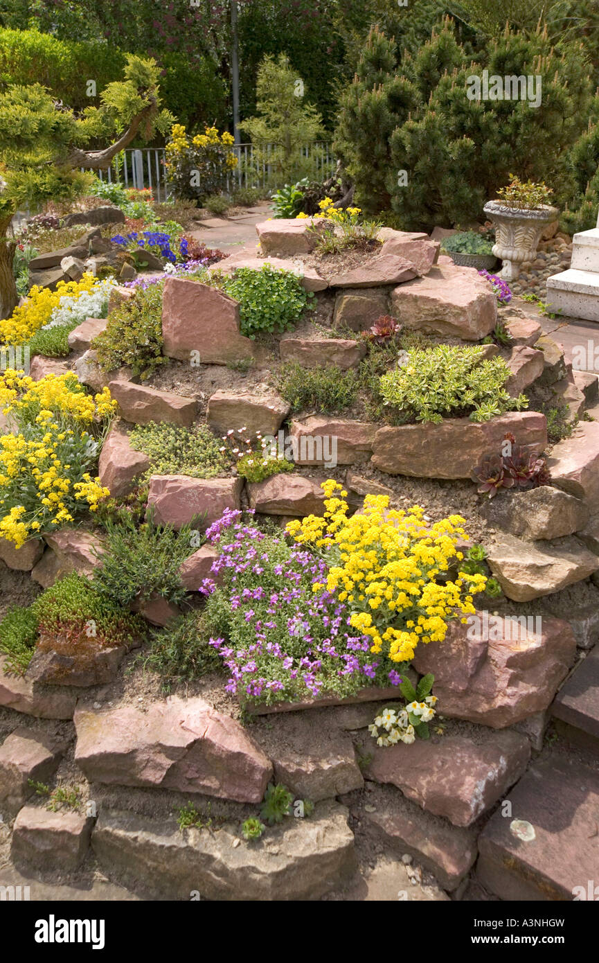 Rock Garden in spring Stock Photo - Alamy