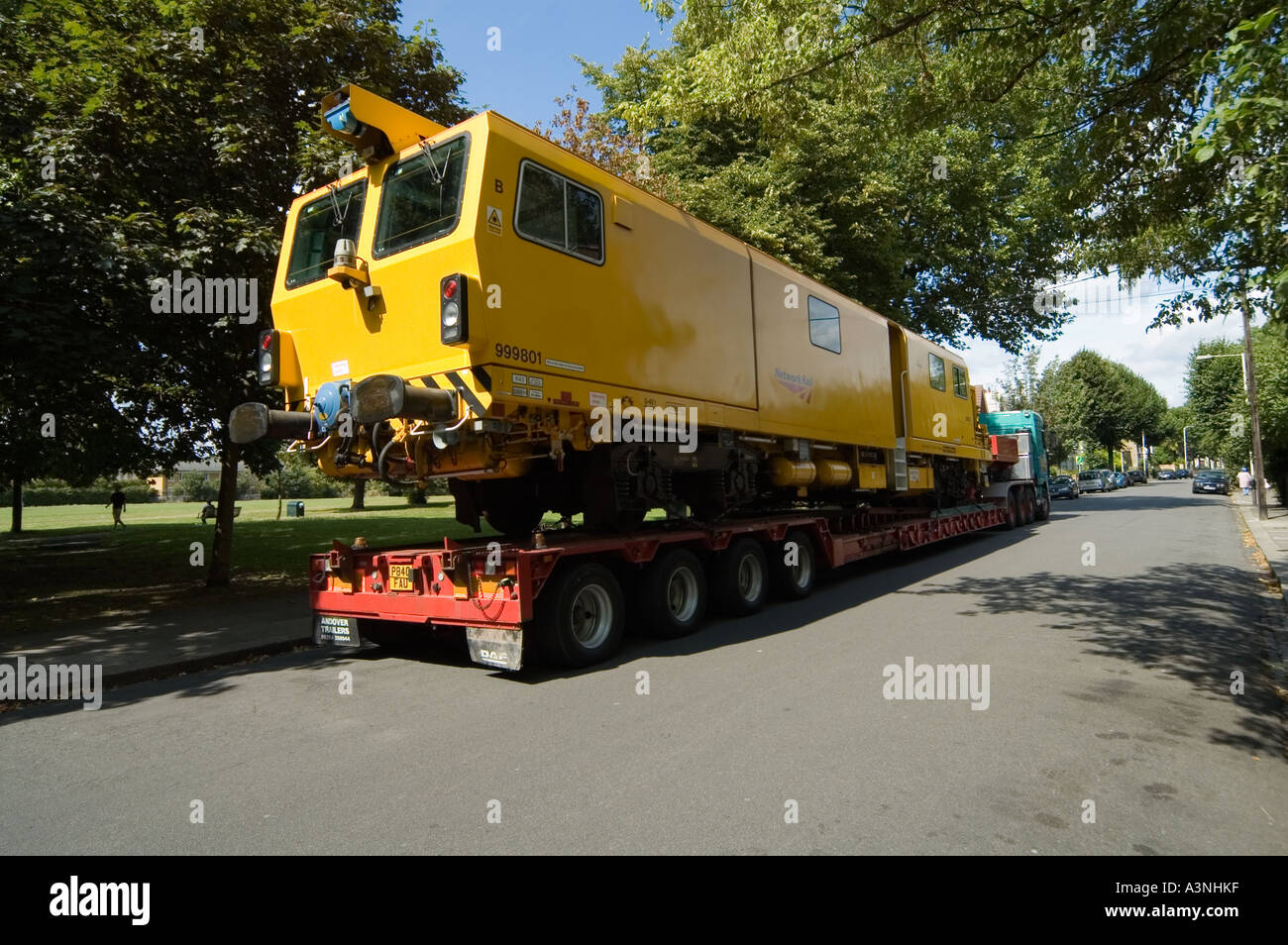 Train transporter, London Stock Photo - Alamy