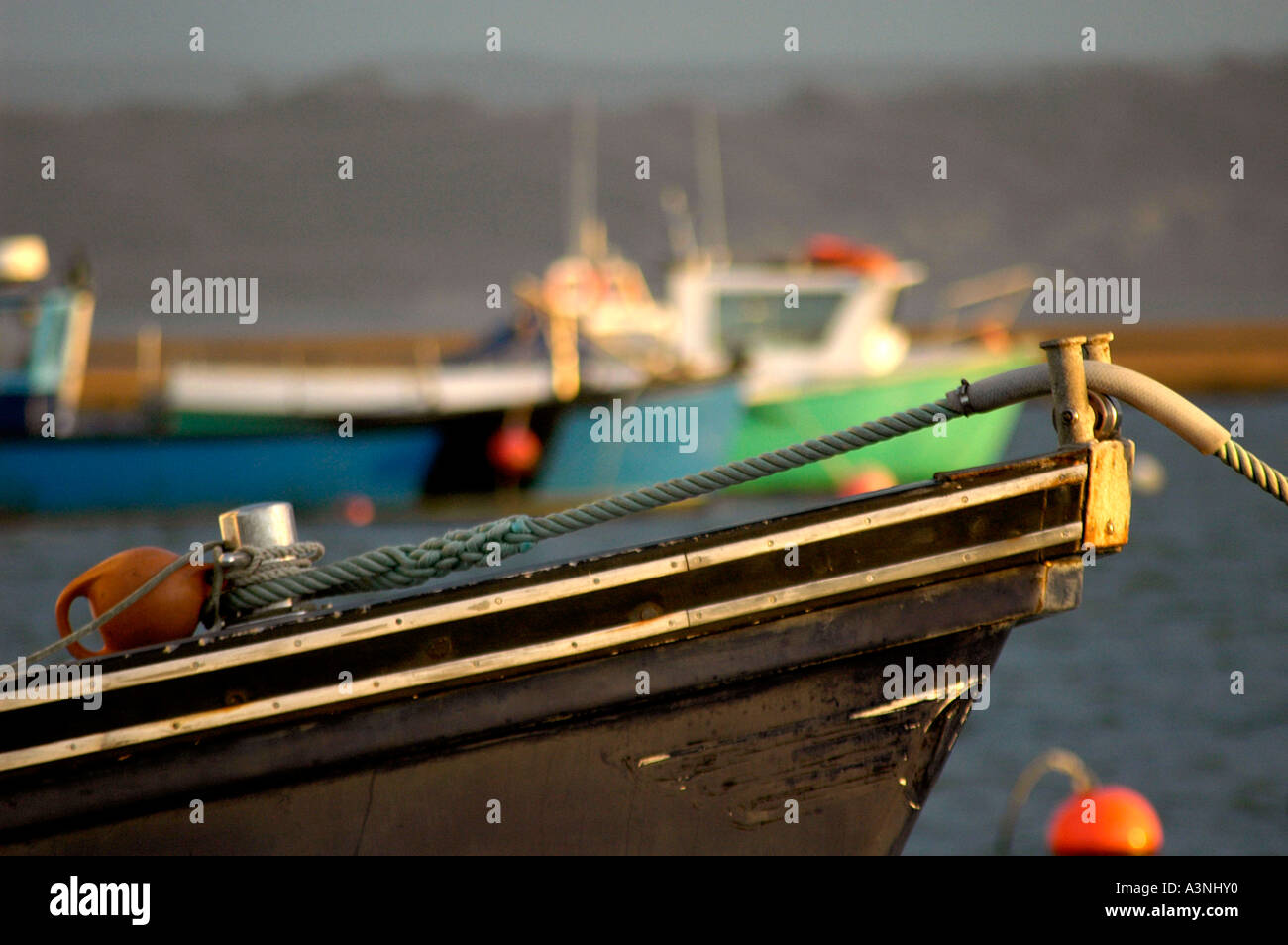 fishing boats in harbour Stock Photo - Alamy