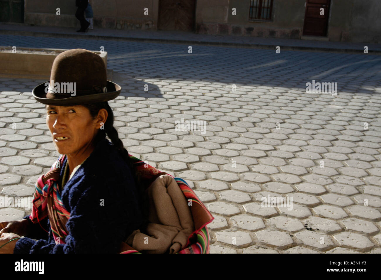 Aymara indian in Uyuni town in the Andes, Bolivia Stock Photo - Alamy