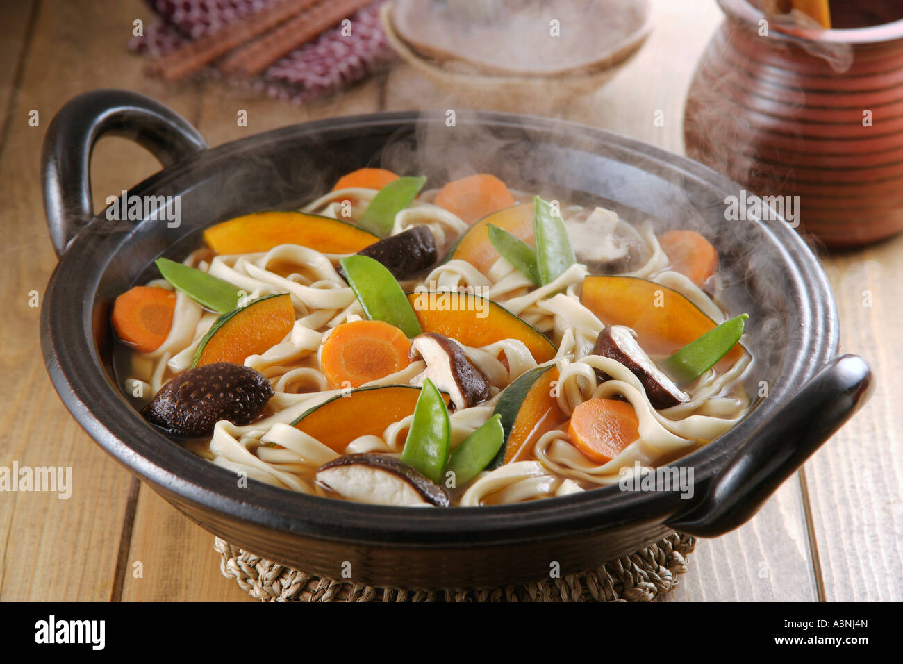 Japanese Wheat Noodles Stock Photo - Alamy