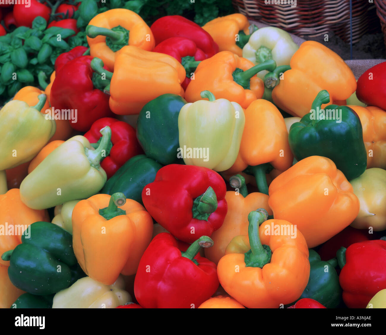 Orange bell pepper stalk hi-res stock photography and images - Alamy