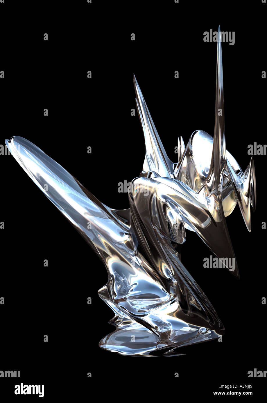 chrome shiny abstract background Stock Photo - Alamy