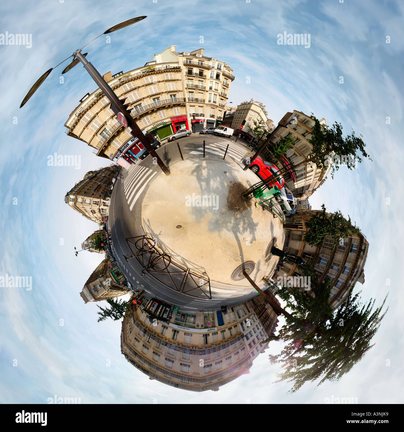 360 degrees panoramic photo of paris france Stock Photo - Alamy