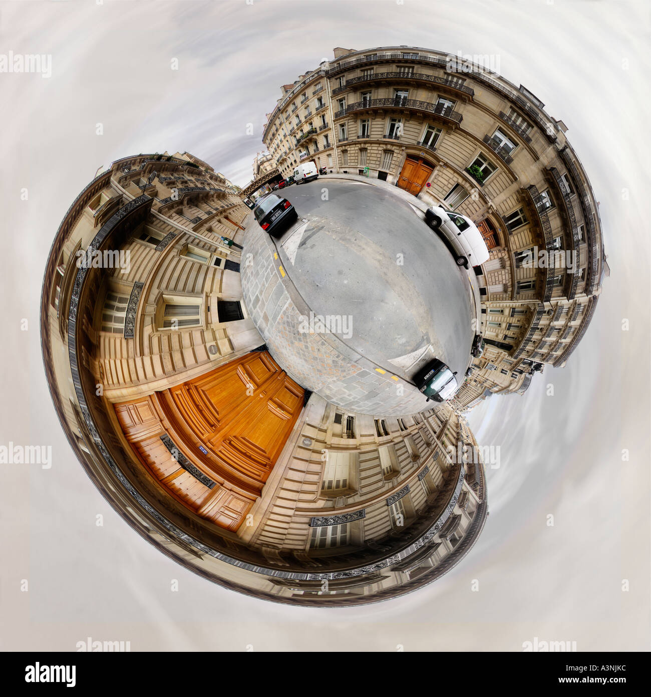 360 degrees panoramic photo of paris france Stock Photo - Alamy