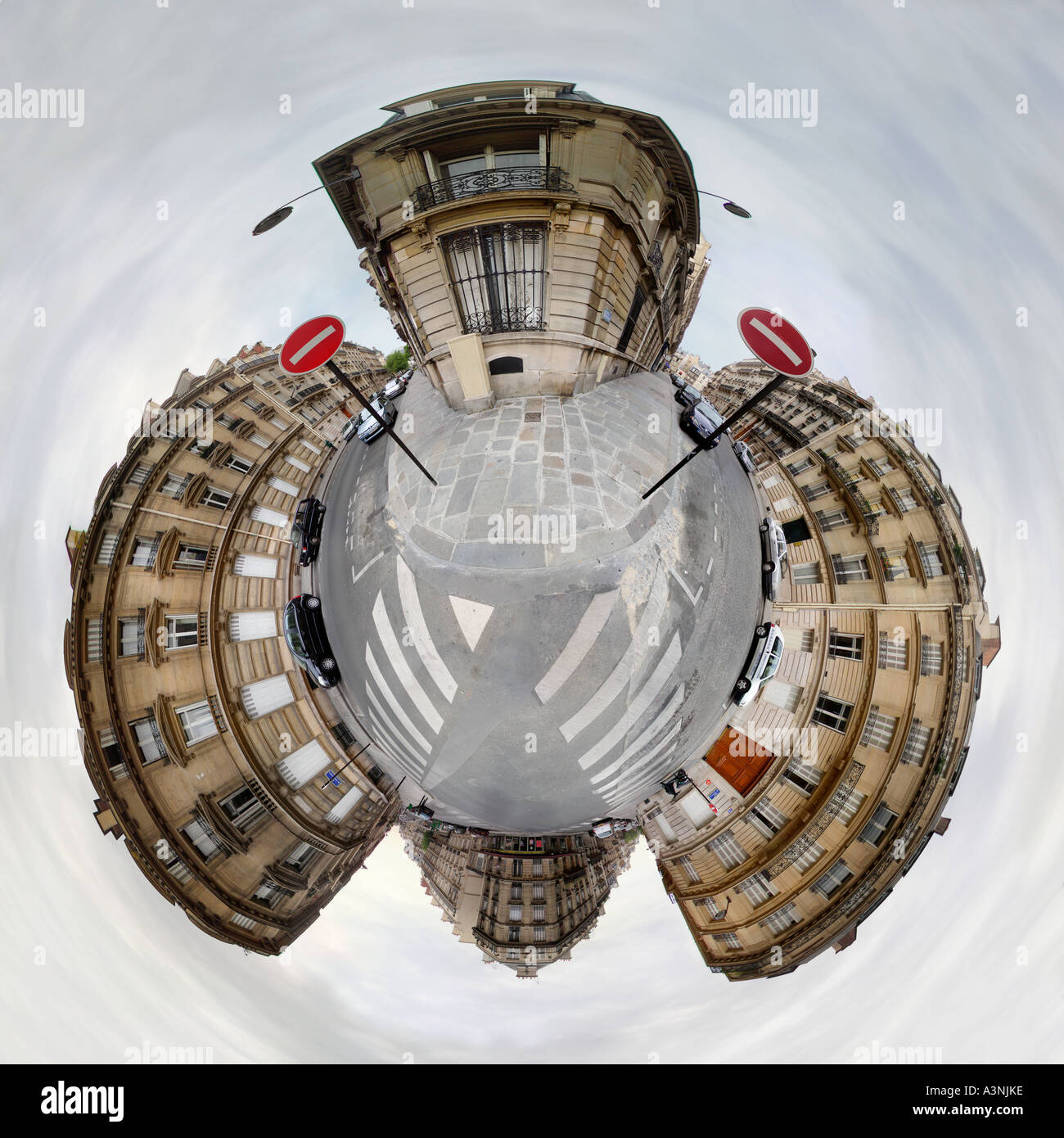 360 degrees panoramic photo of paris france Stock Photo - Alamy