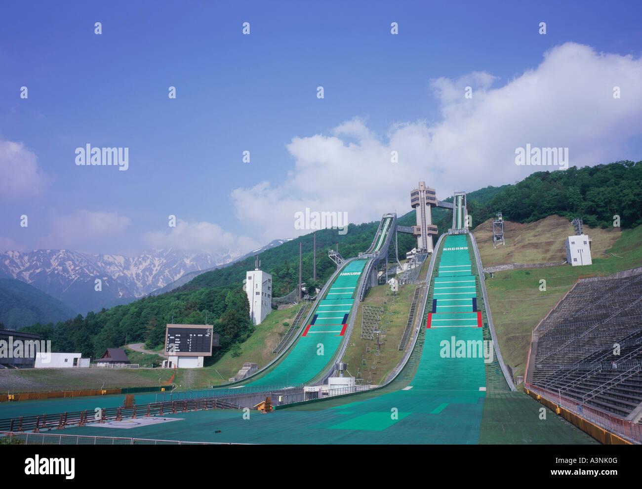 Ski Jumping Stadium Hakuba Nagano Prefecture Japan Stock Photo - Alamy