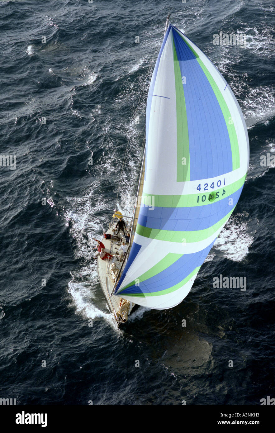 Green blue sailboat hi-res stock photography and images - Alamy