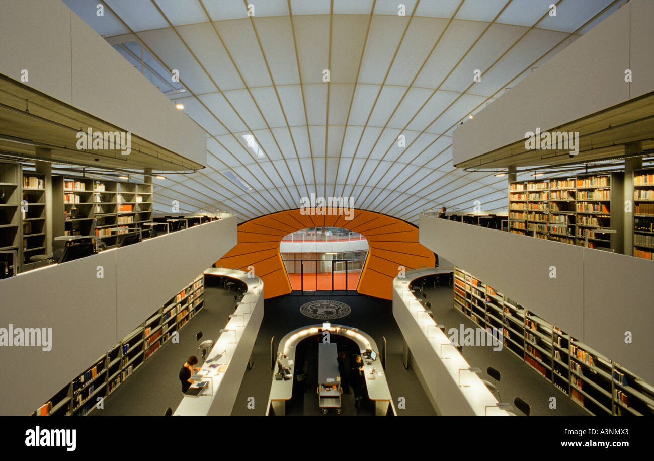 Philological Library of Freie Universitaet Berlin by architect Sir Norman Foster, Berlin Dahlem ...