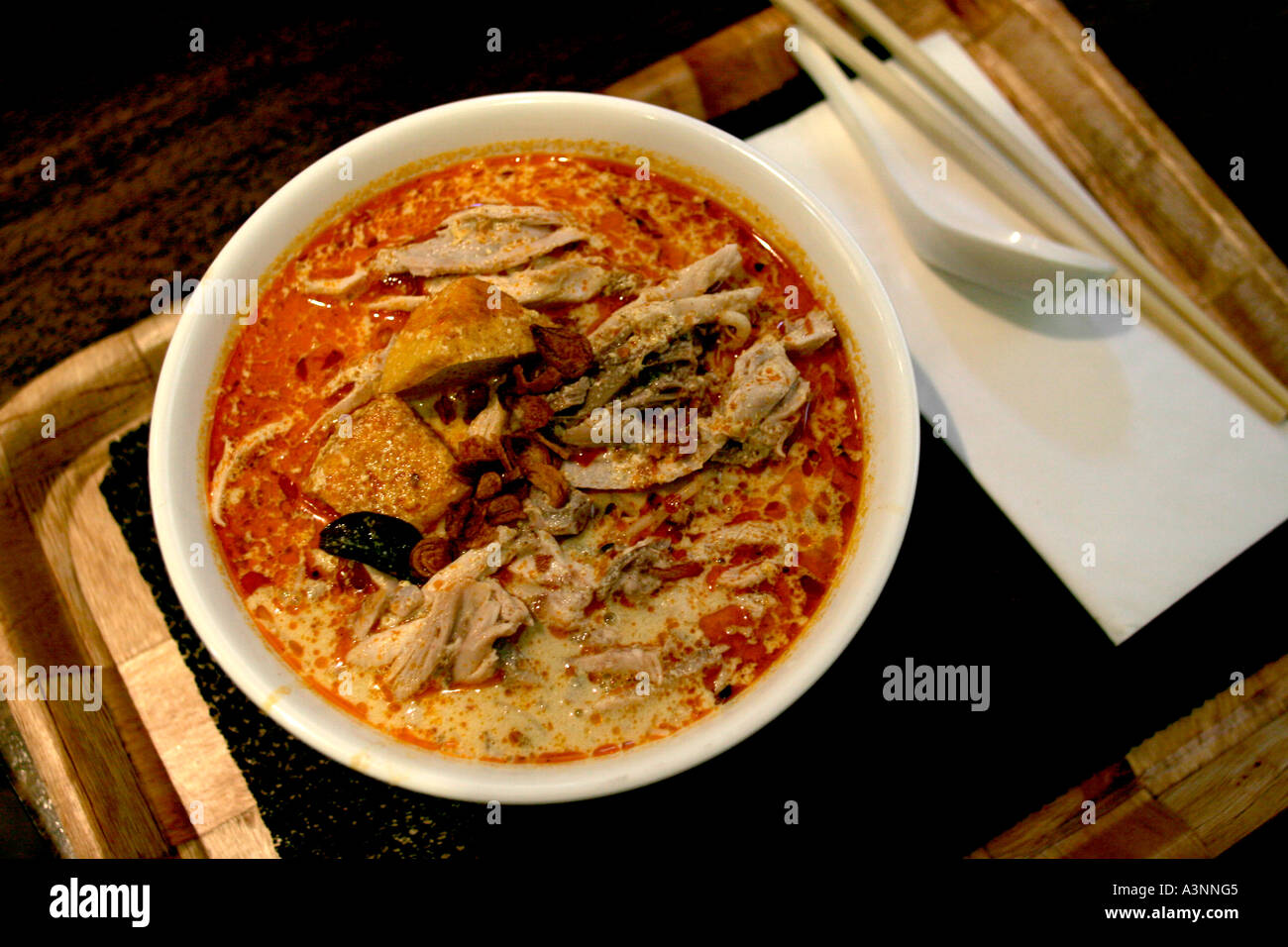 Malaysian chicken Laksa Stock Photo - Alamy