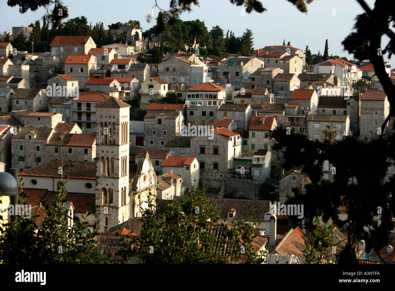 The Cathedral of St Stephens and Hvar Town Hvar Island Croatia Stock ...
