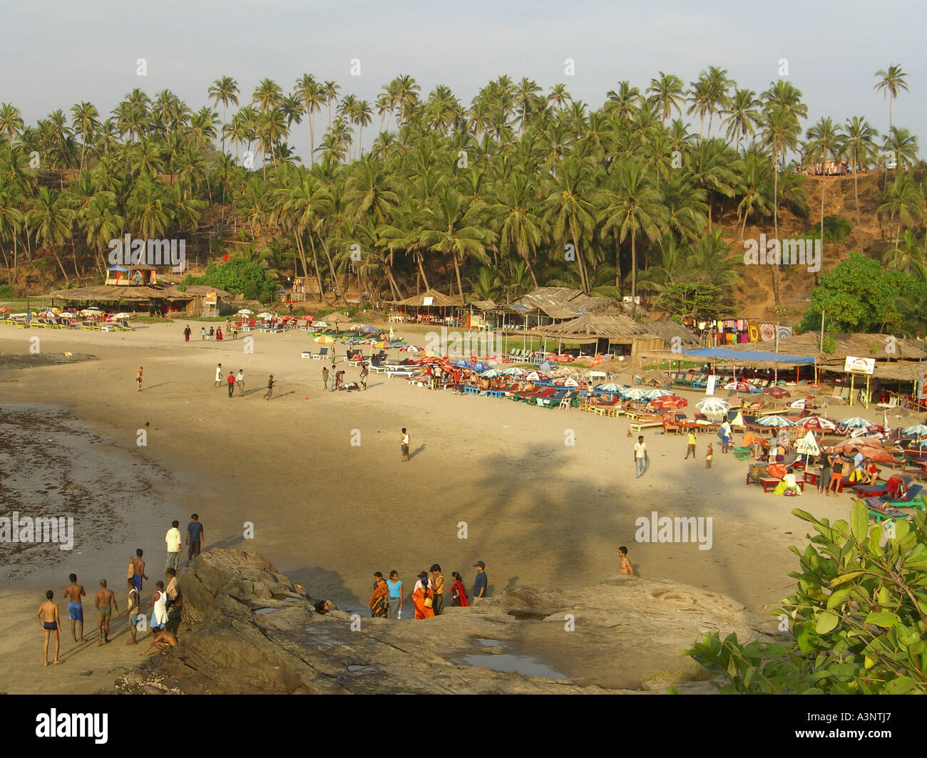 Small Vagator beach, the beach of the sculpture of Shiva on the rock ...