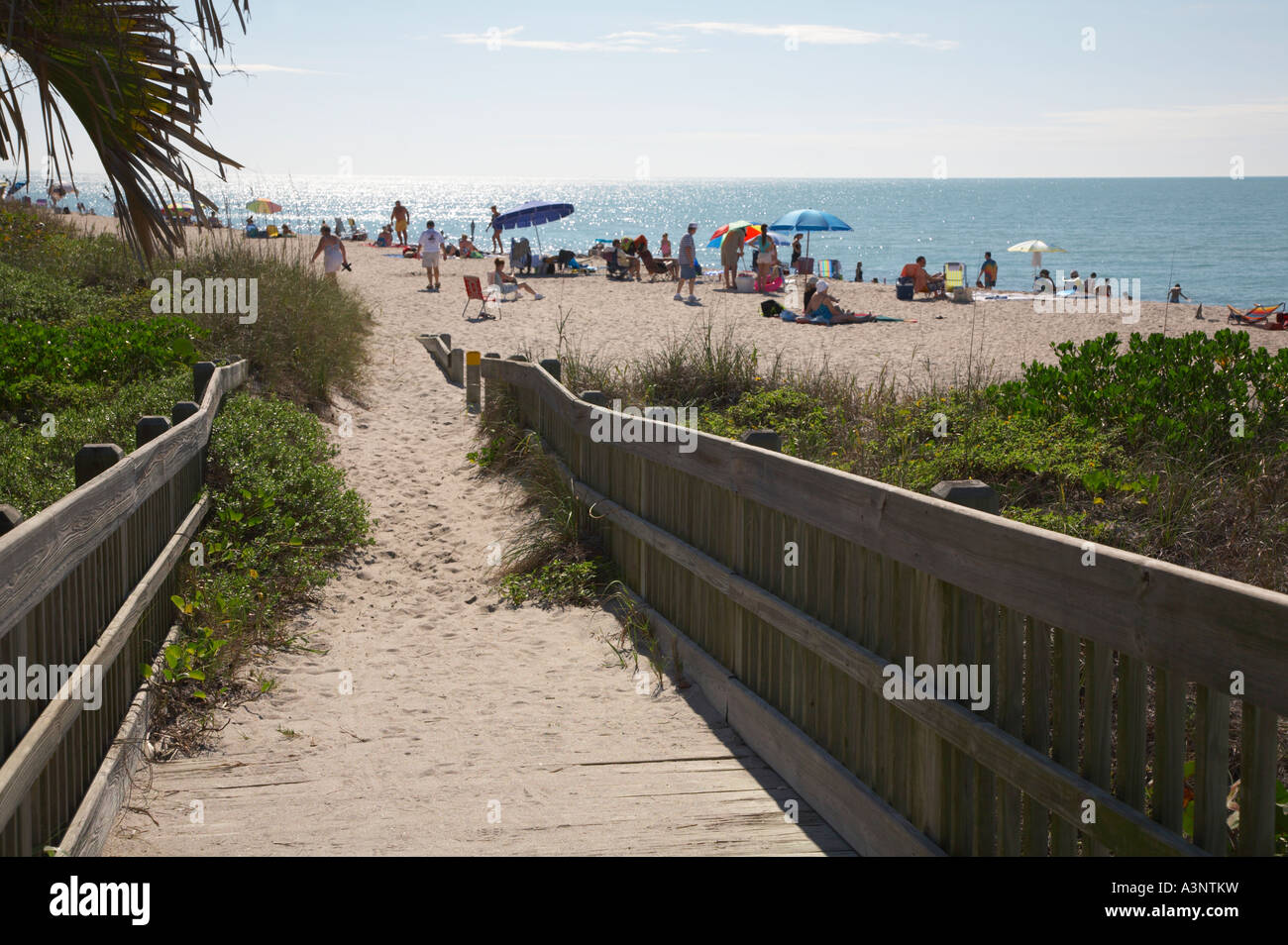 Entry ramp to Blind Pass Beach on Manasota Key on the Gulf of Mexico in ...