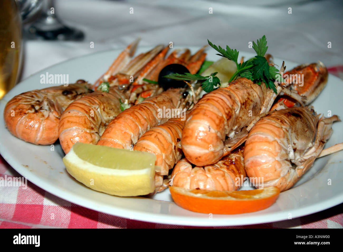 Giant Grilled Prawns Stock Photo - Alamy