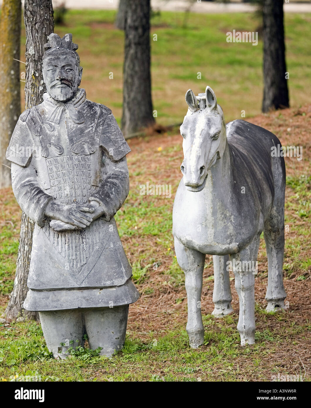 Sculptures on the grounds of Forbidden Gardens in Katy Stock Photo - Alamy