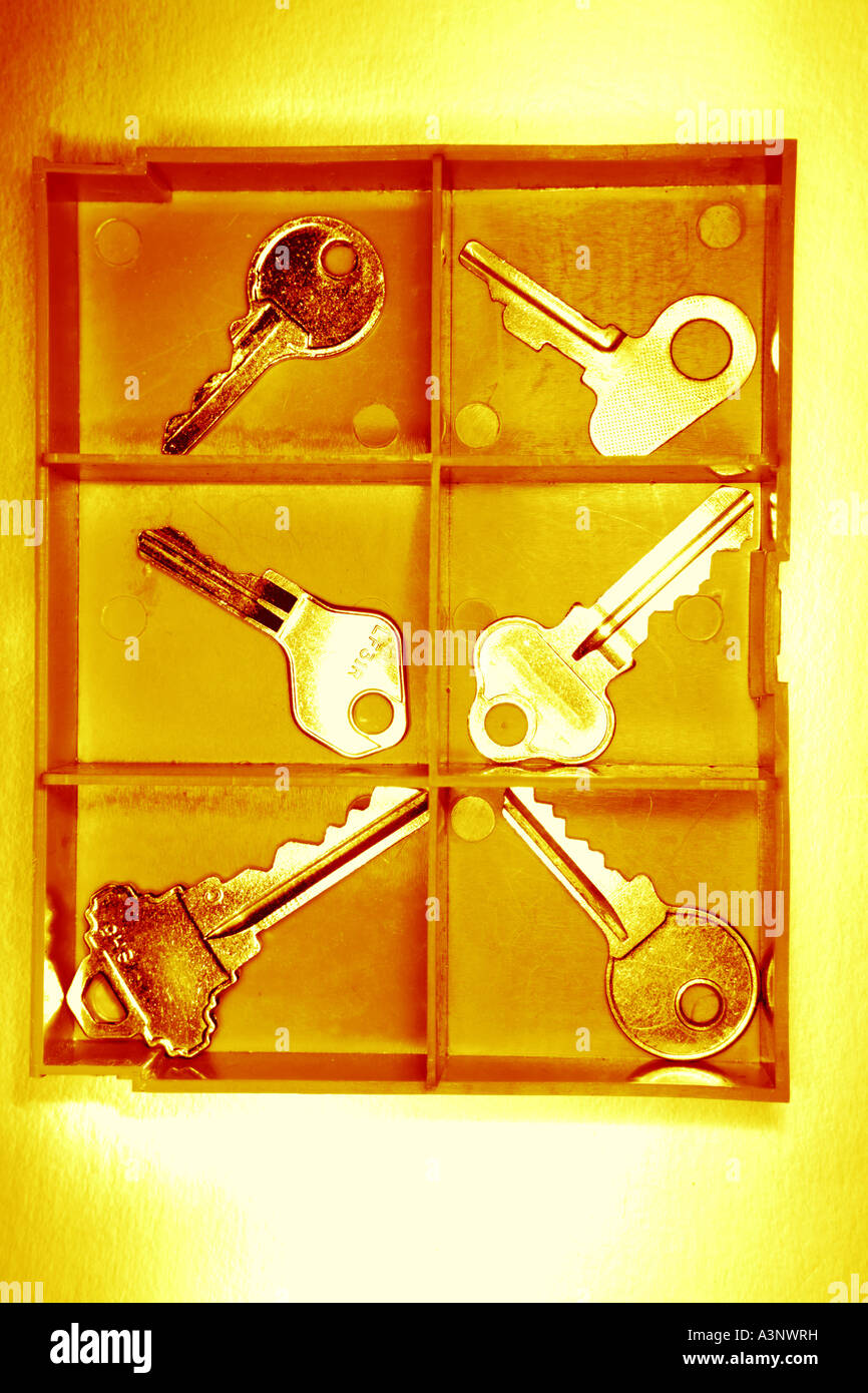 Keys in box Stock Photo - Alamy