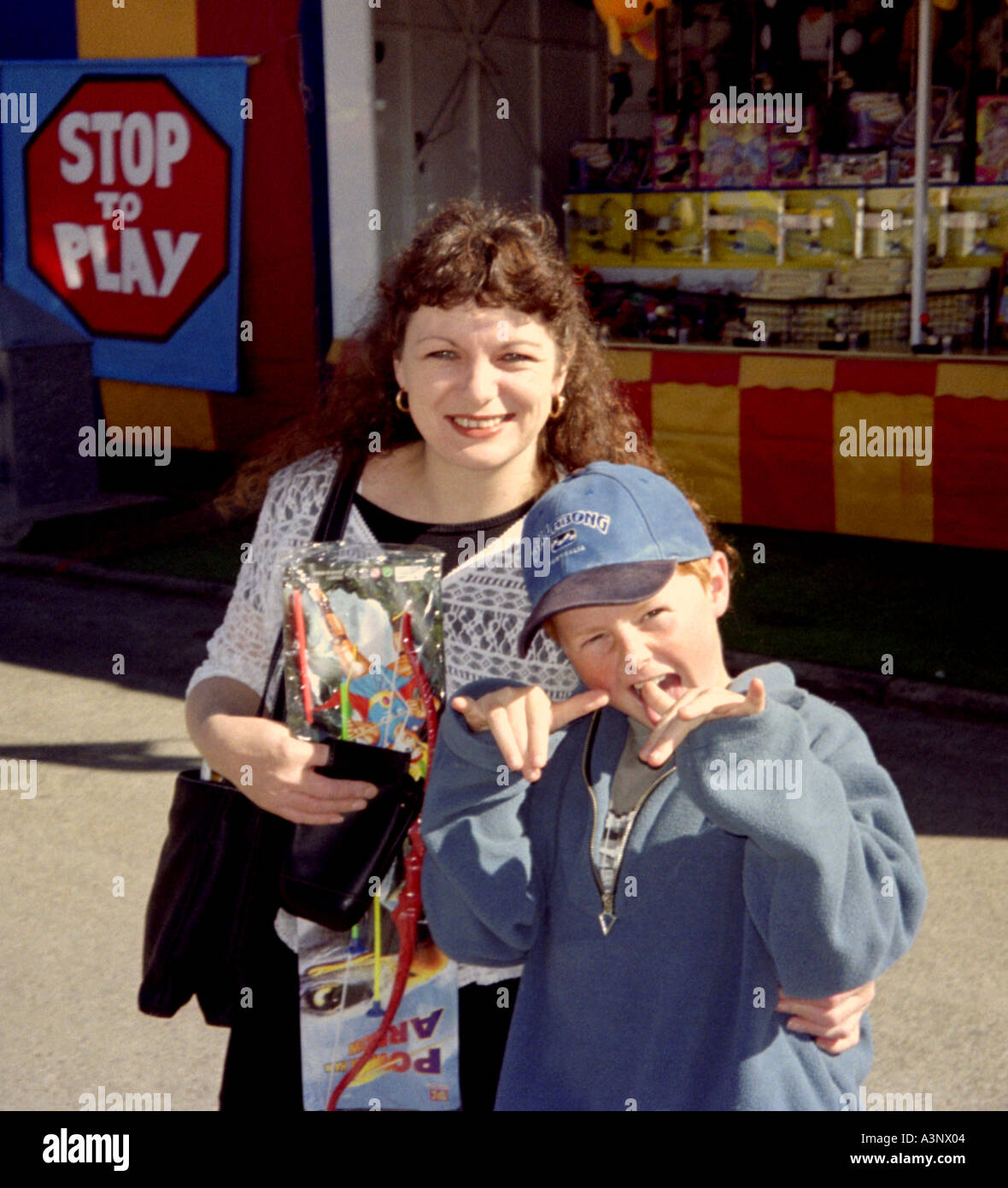 MOYHER AND SON HAVING FUN AT THE BRISBANE EXHIBITION SHOW QUEENSLAND ...