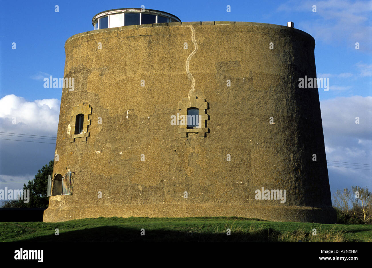 Martello Tower renovated into home, Shingle Street, Suffolk, UK Stock ...