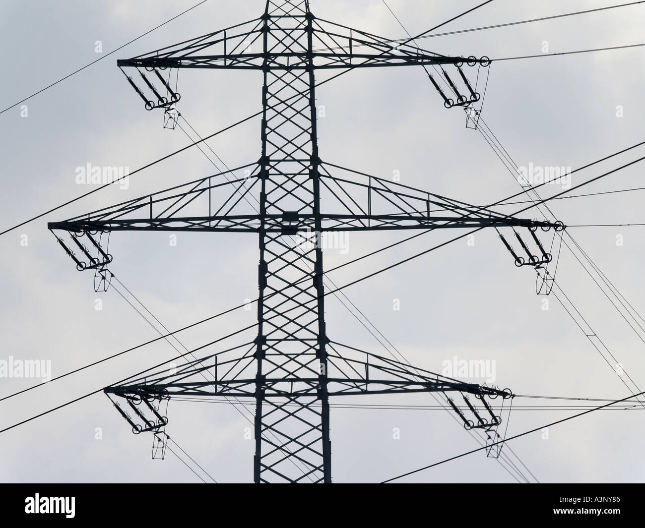 power transmission line power pole Stock Photo - Alamy
