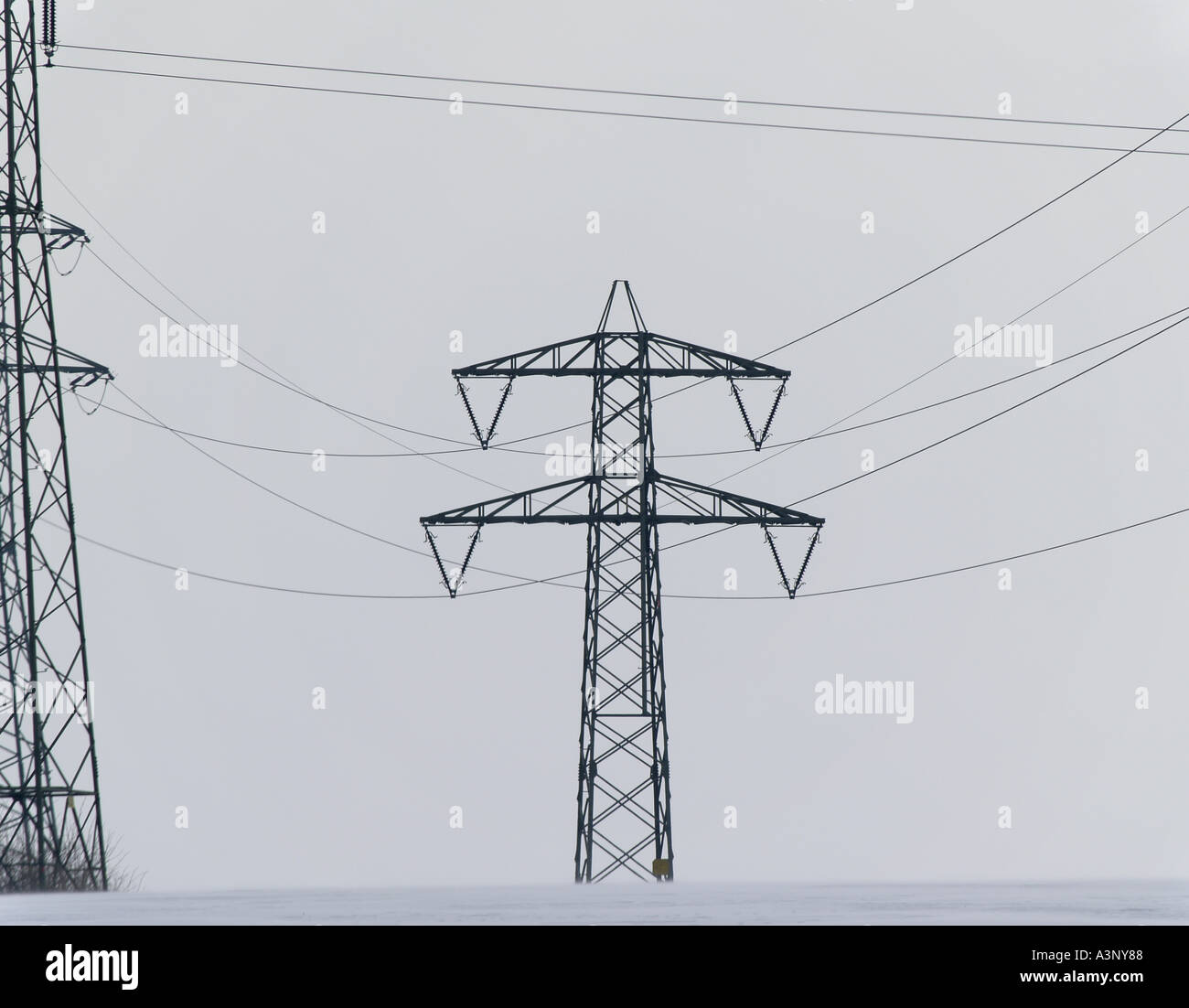 power transmission line power pole Stock Photo - Alamy