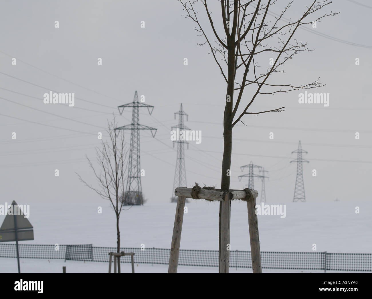 Power poles hi-res stock photography and images - Alamy