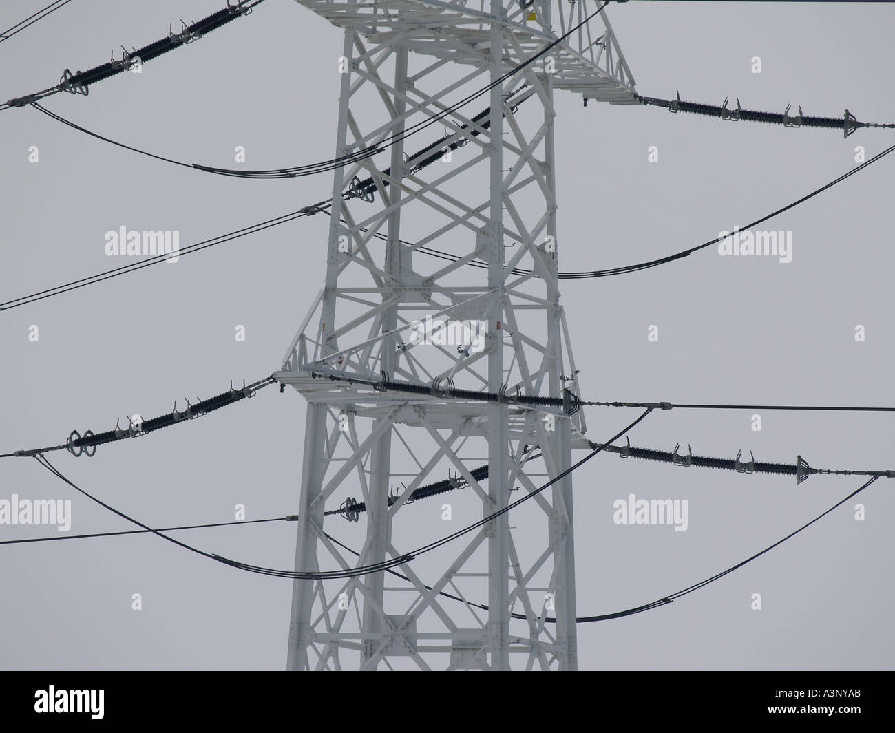 power transmission line power pole Stock Photo - Alamy