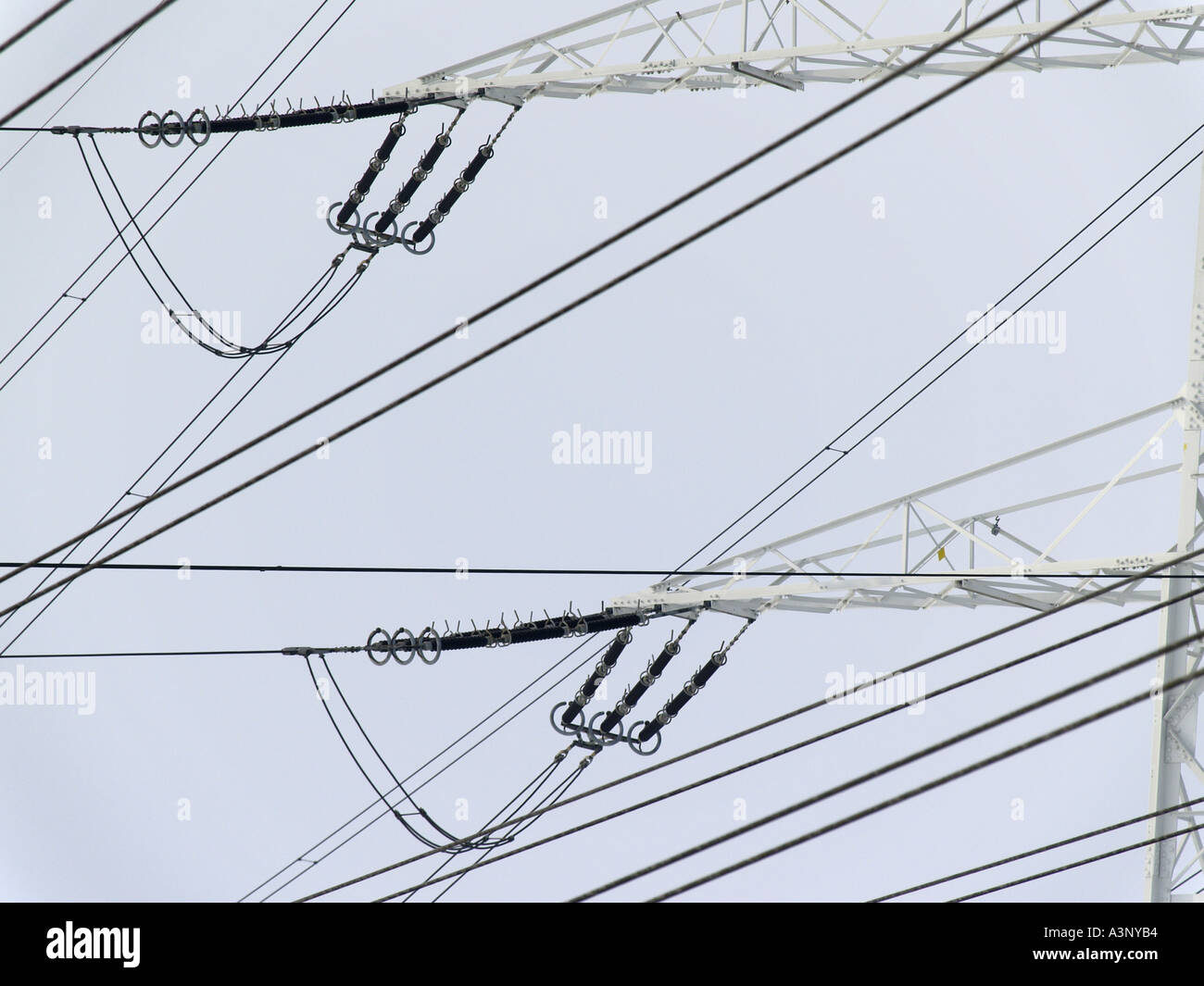 power transmission line power pole Stock Photo - Alamy
