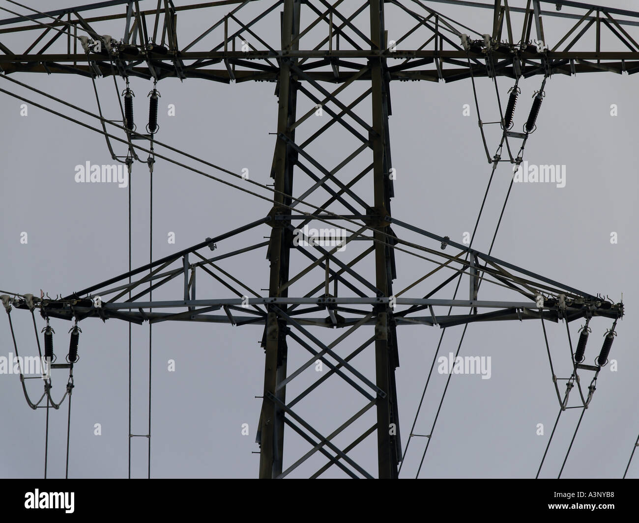 power transmission line power pole Stock Photo - Alamy