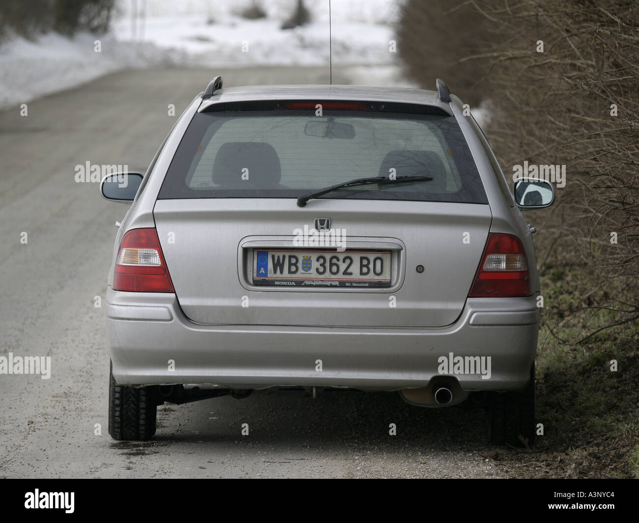 car parking at the roadside austrian number plate Stock Photo - Alamy