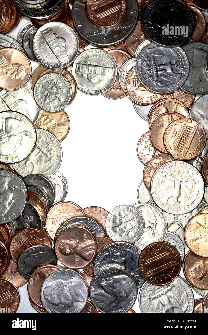 Mixed us coins hi-res stock photography and images - Alamy