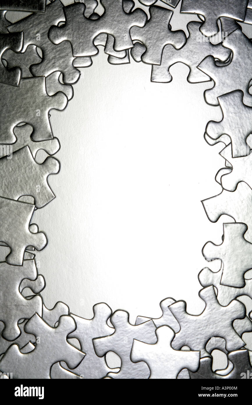 Jigsaw puzzle frame Stock Photo - Alamy