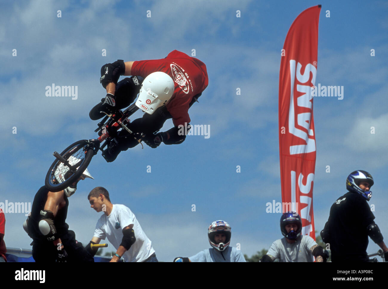 A BMX rider at the Sprite Urban Games Clapham Common London Stock Photo ...
