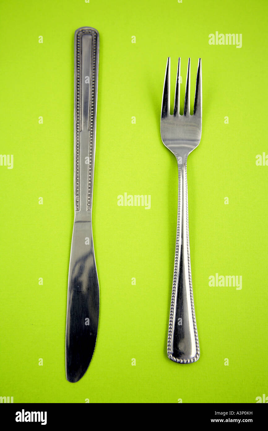 Knife and fork Stock Photo - Alamy