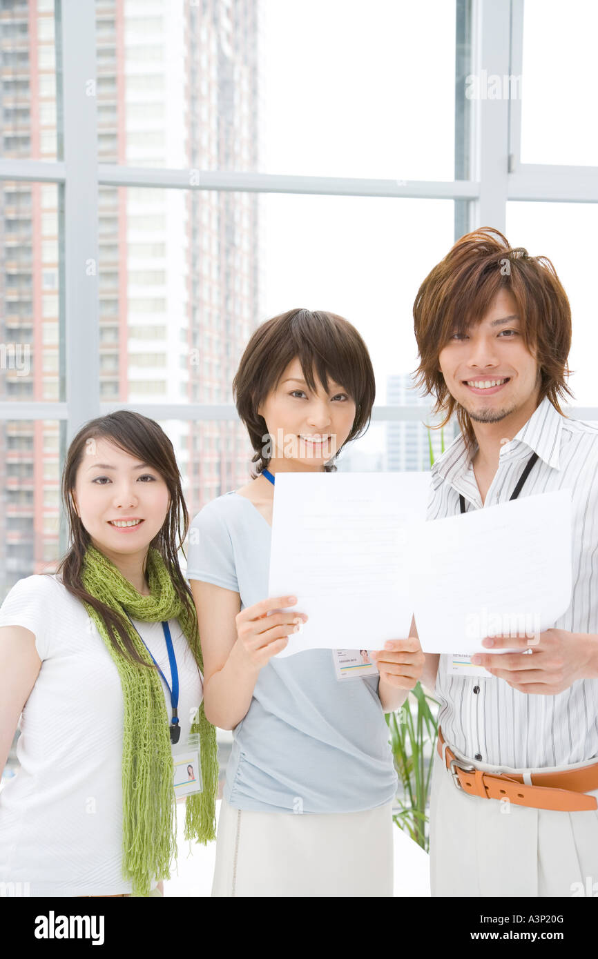 Portrait of three young people Stock Photo - Alamy