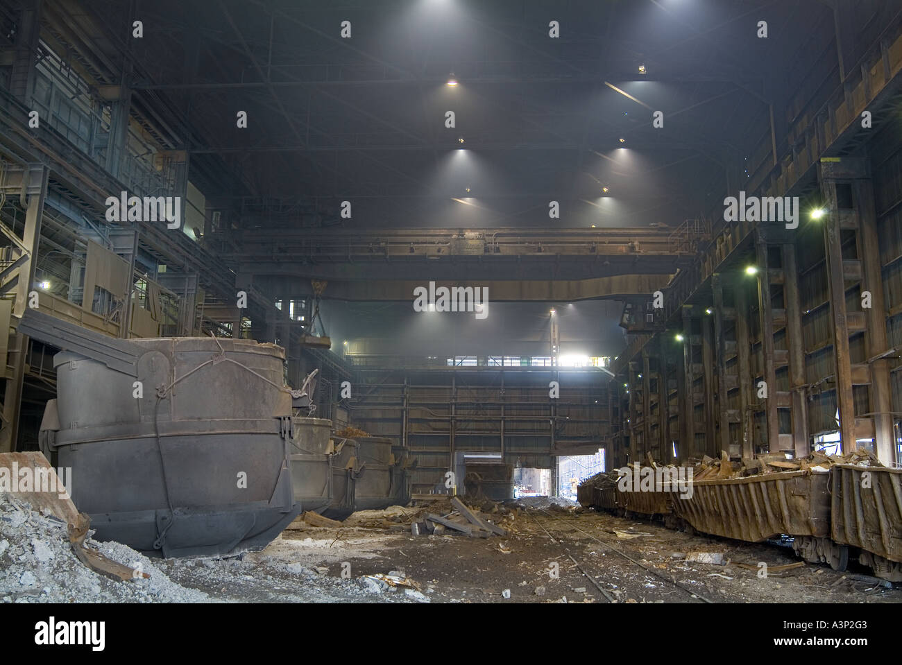 Dusty Dirty Industrial Steel Mill Factory Stock Photo - Alamy