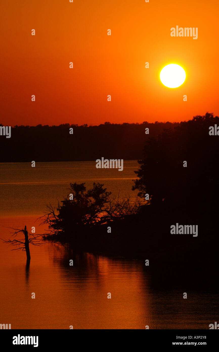 Sunset lake (vertical version Stock Photo - Alamy