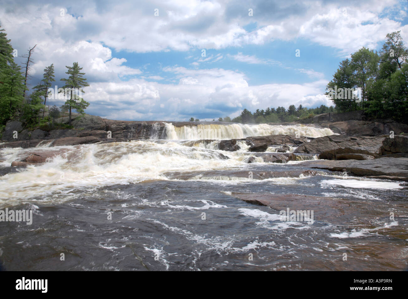 Agers Falls on the Moose River in the Adirondack Mountains of New York ...