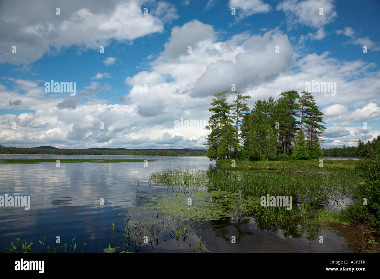 Raquette Lake in the Adirondack Mountains State Park in New York State ...