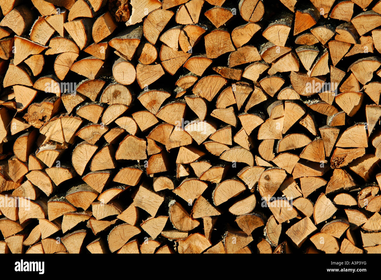 Firewood stack in Russia Stock Photo - Alamy