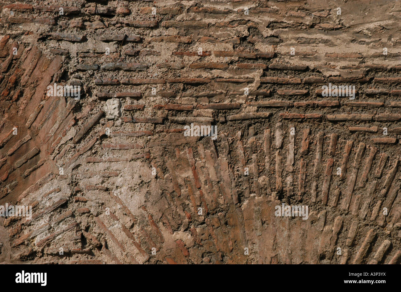 Byzantine brickwork of Hagia Eirene Church at the first courtyard of ...