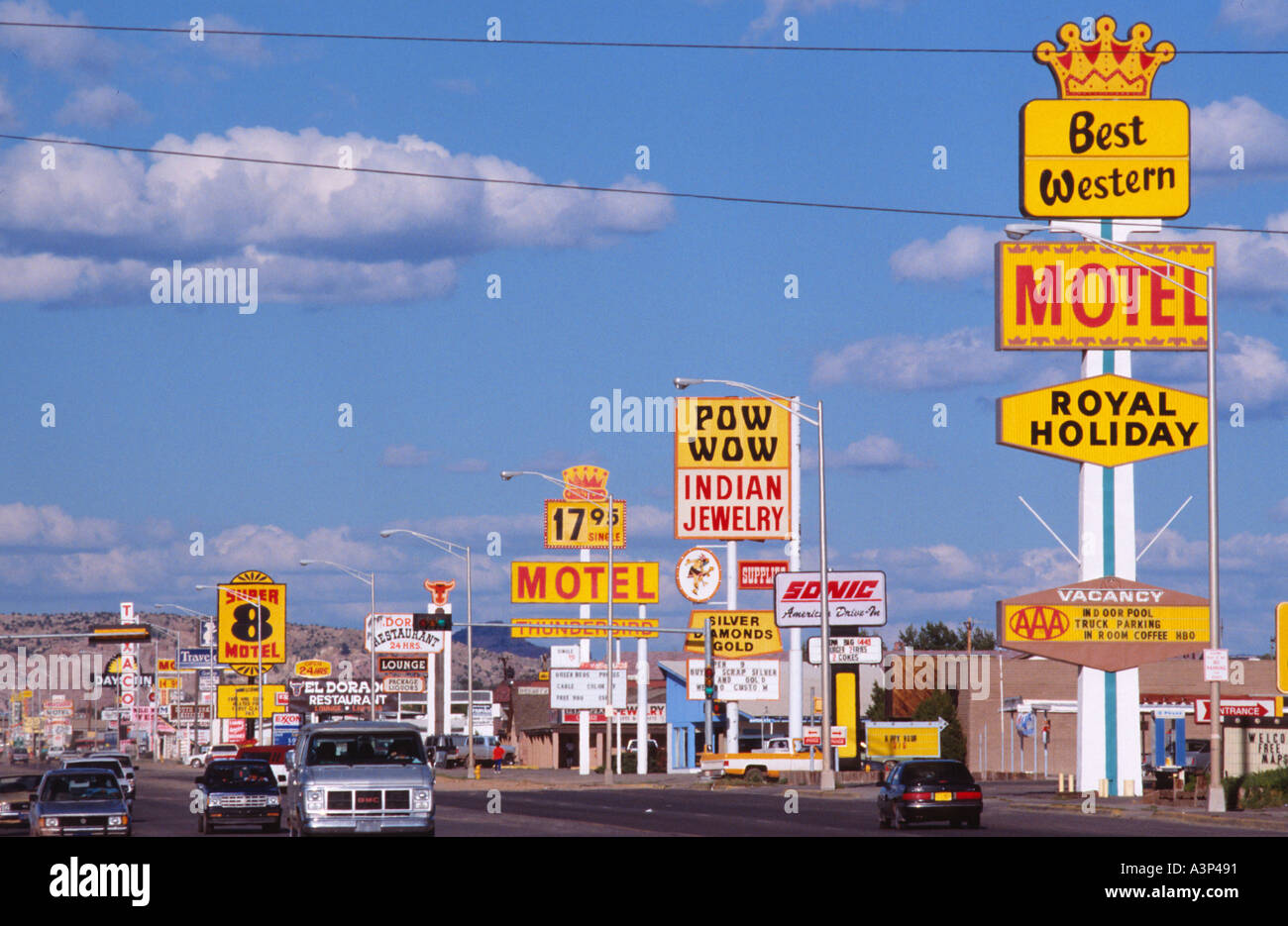 Motels at the Route 66, USA Stock Photo - Alamy