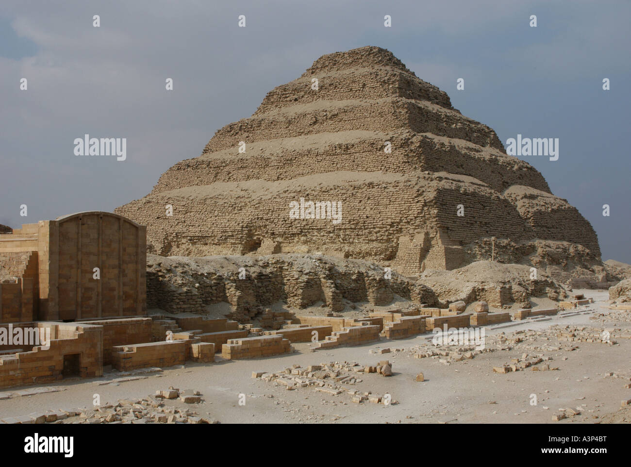 Step pyramid of Pharaoh Djoser in Saqqara near Cairo, Egypt Stock Photo ...