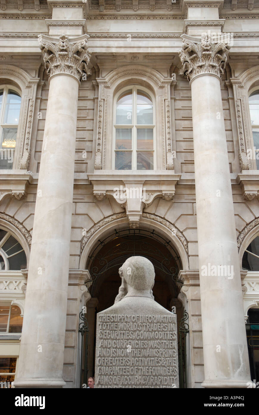 Statue of Paul Julius Reuter founder of the Reuters news service and ...