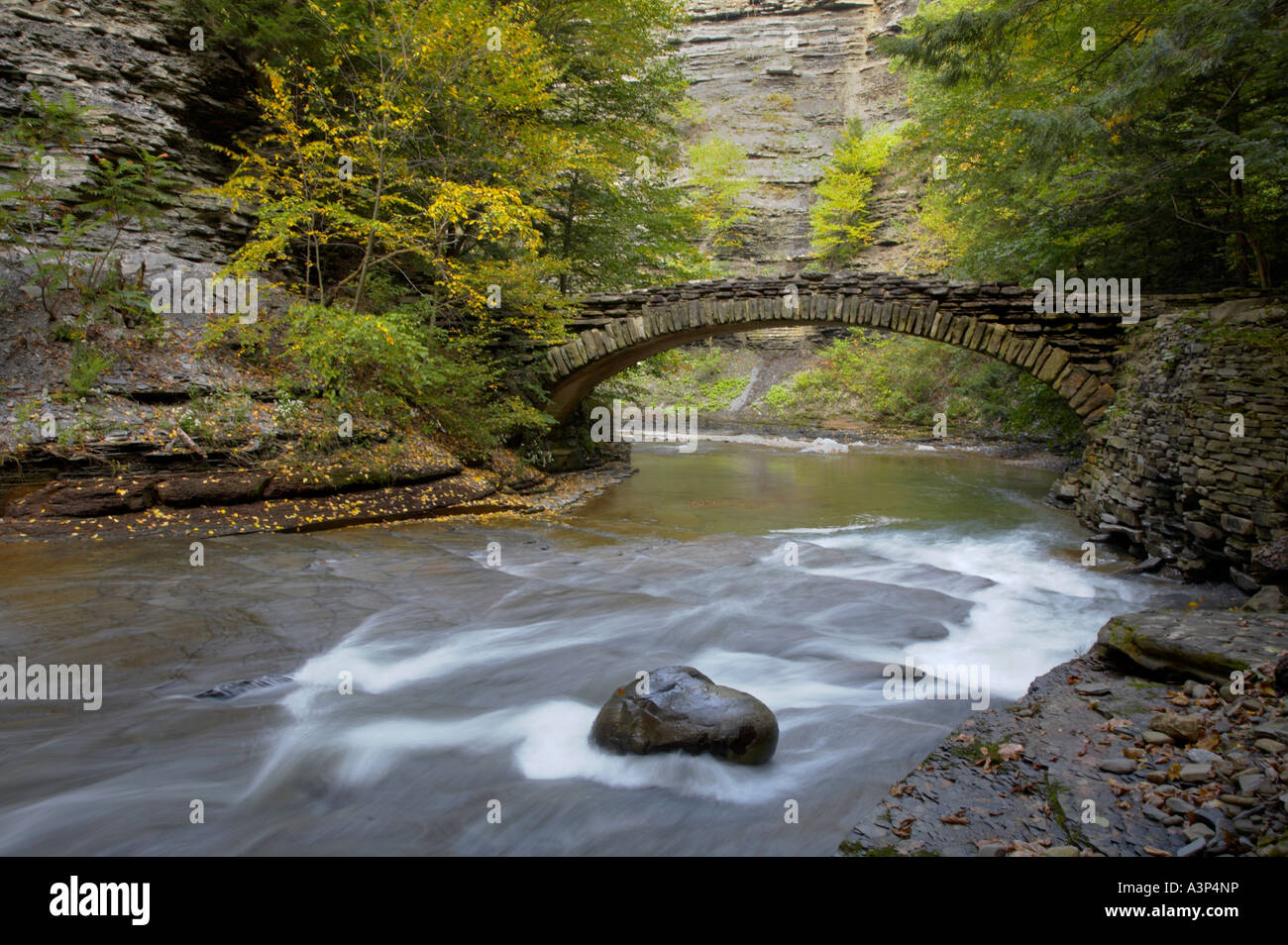 The Gorge Trail along Stony Brook running thought Stony Brook Glen in ...