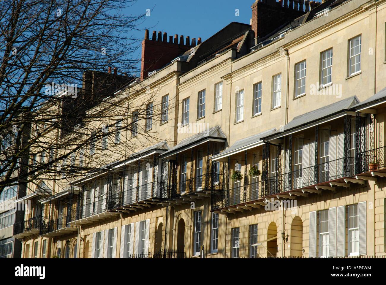 Regency architecture in Clifton Terrace Bristol Gloucestershire England ...